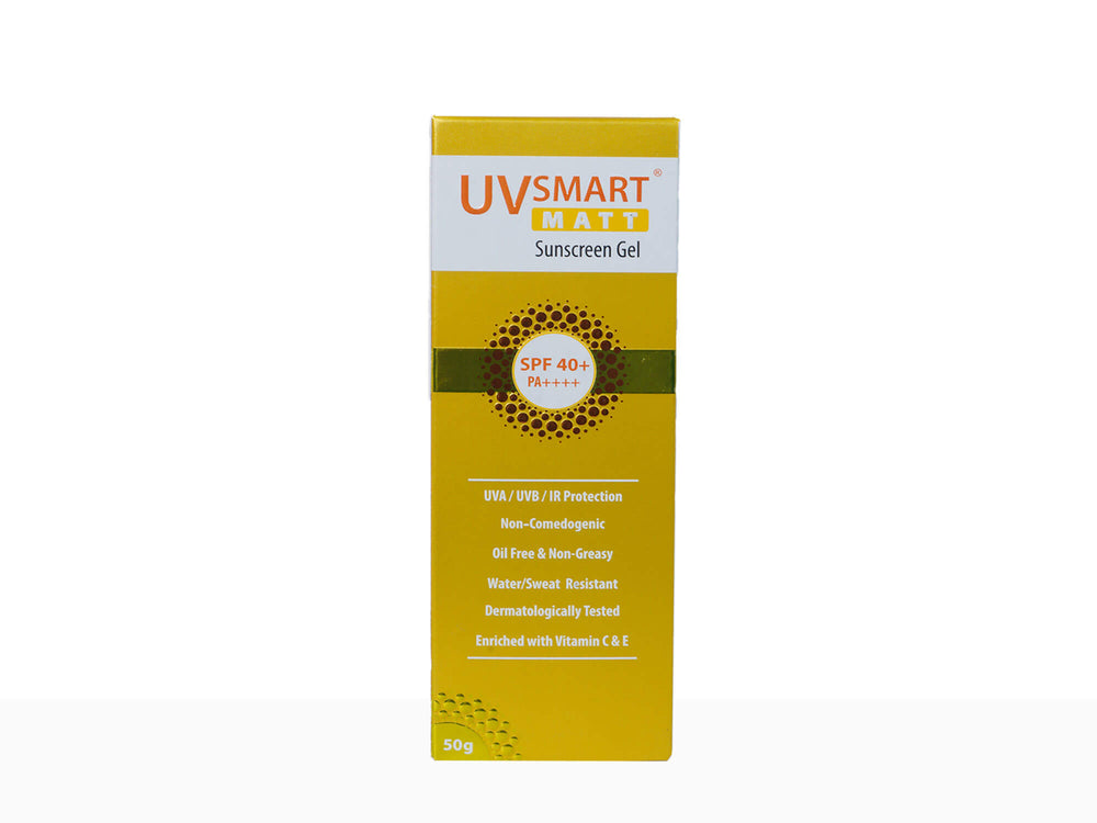 Buy UVsmart Matt Sunscreen SPF 40+ Gel Online | Clinikally