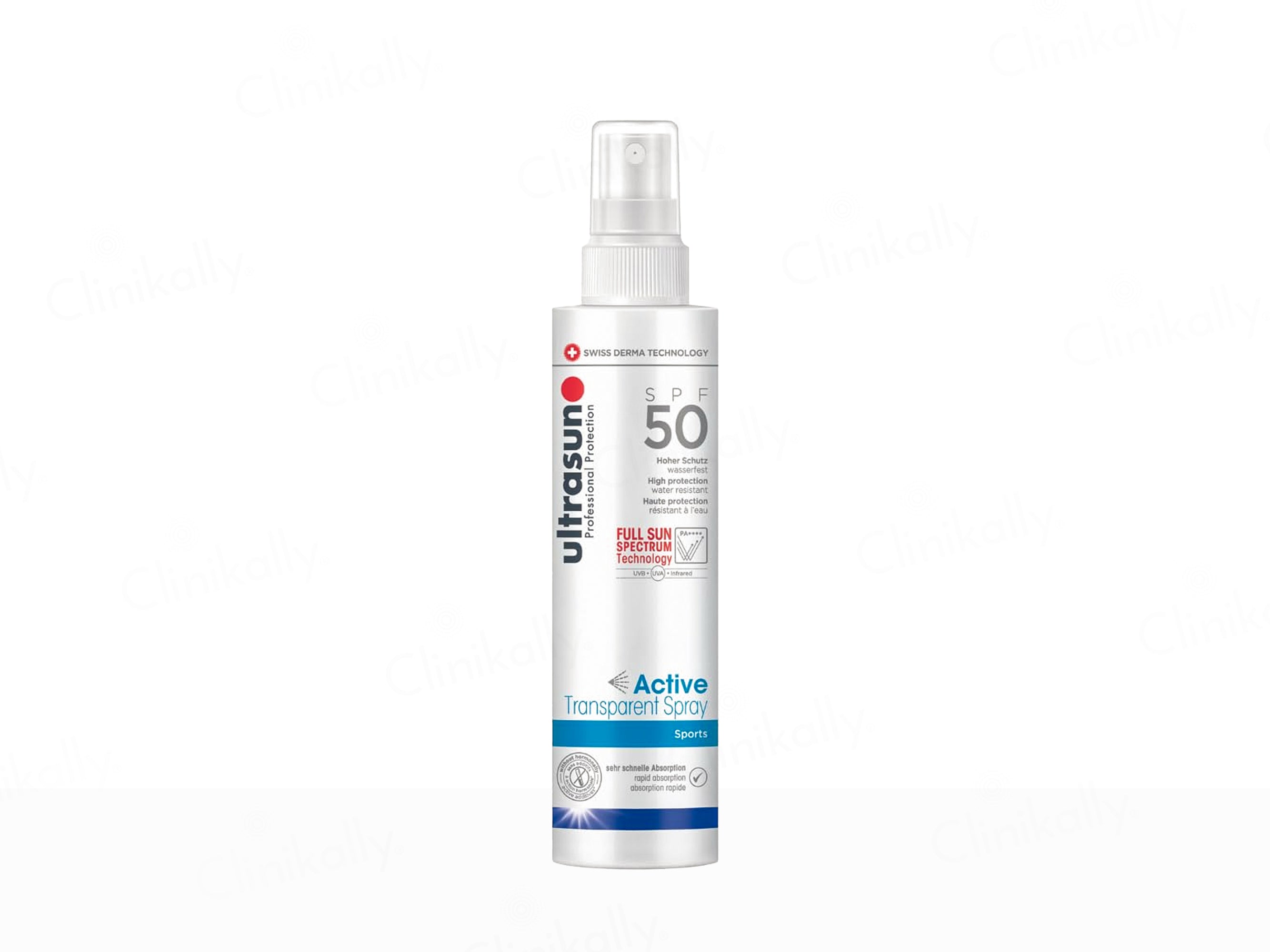 Buy Ultrasun Active Transparent Sports Spray Sunscreen SPF 50 PA ...