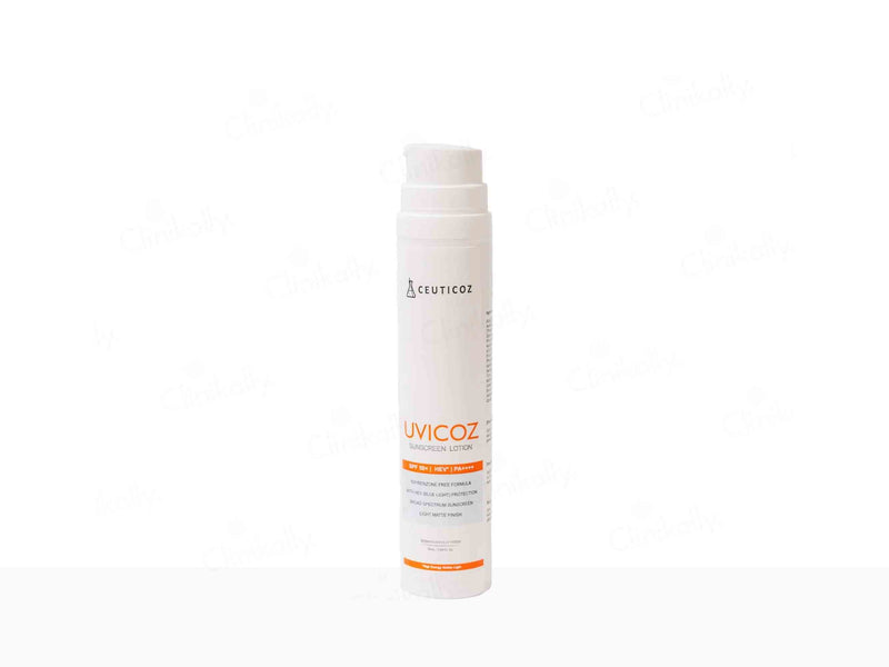 Buy Uvicoz HEV Sunscreen Lotion SPF 50+ PA++++ Online | Clinikally