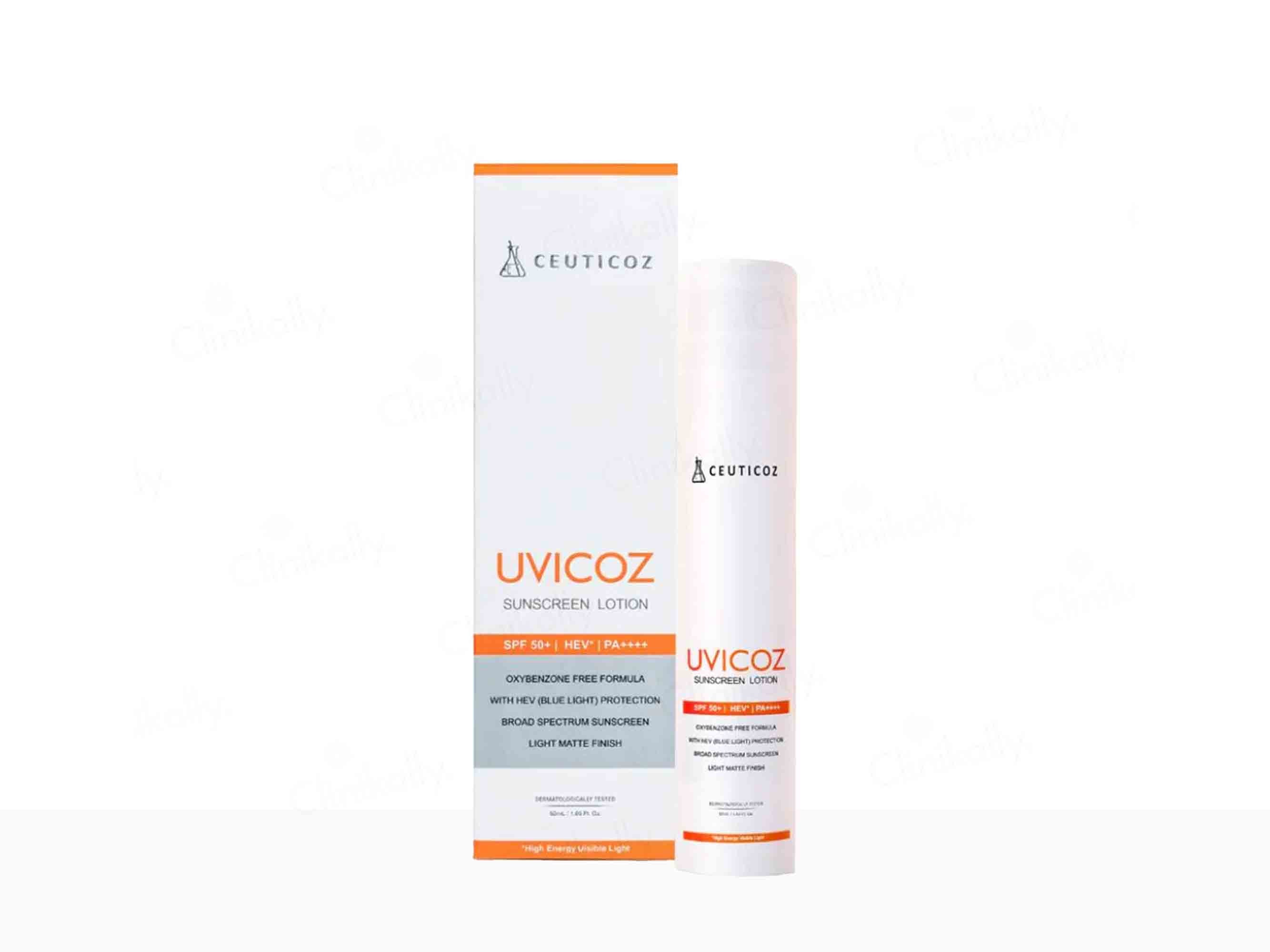 Buy Uvicoz HEV Sunscreen Lotion SPF 50+ PA++++ Online | Clinikally