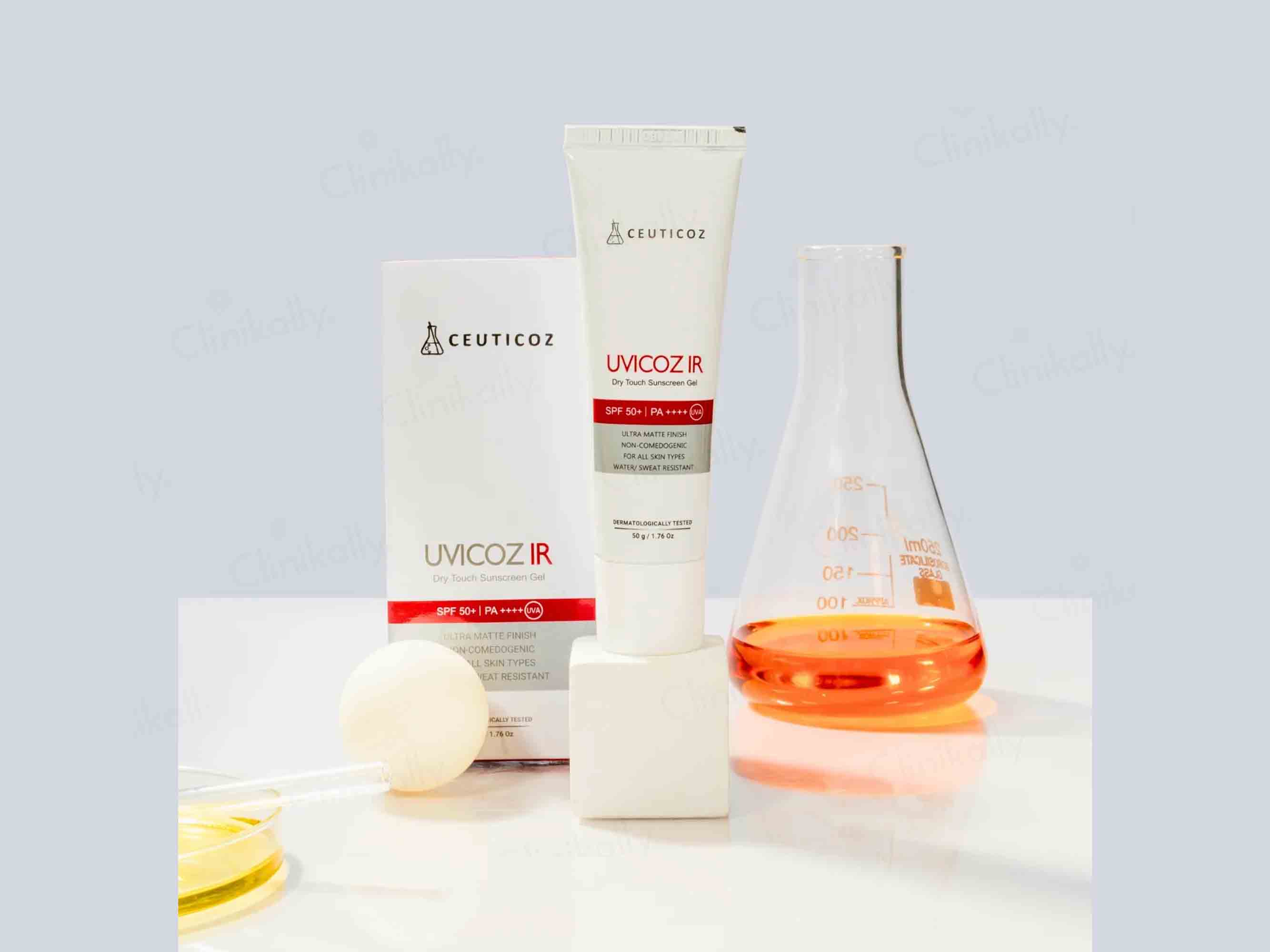Buy Uvicoz IR Ultra Matte Finish Dry Touch Sunscreen Gel SPF 50+ PA ...