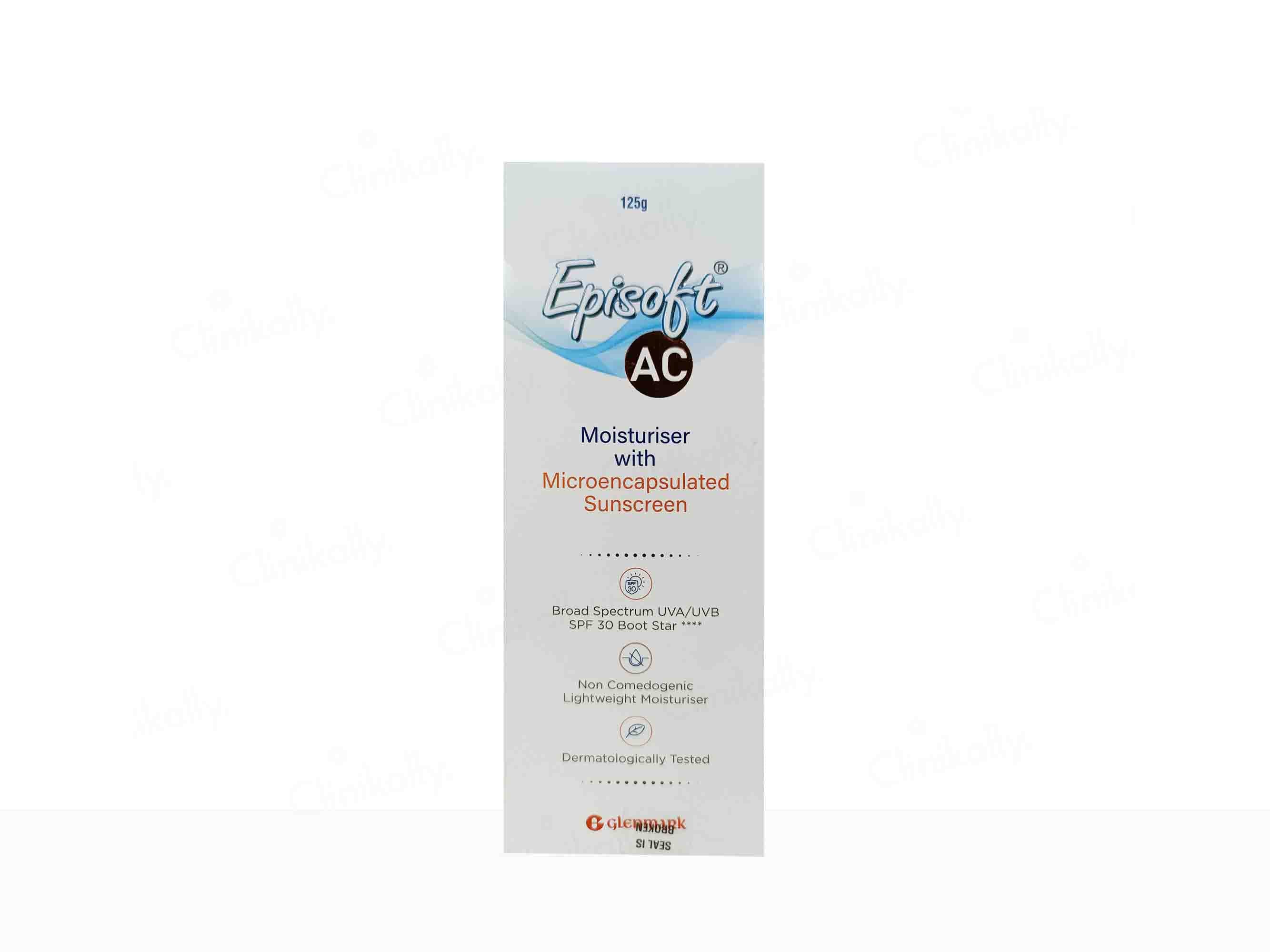 Buy Episoft AC Moisturiser with Sunscreen SPF 30 Online | Clinikally