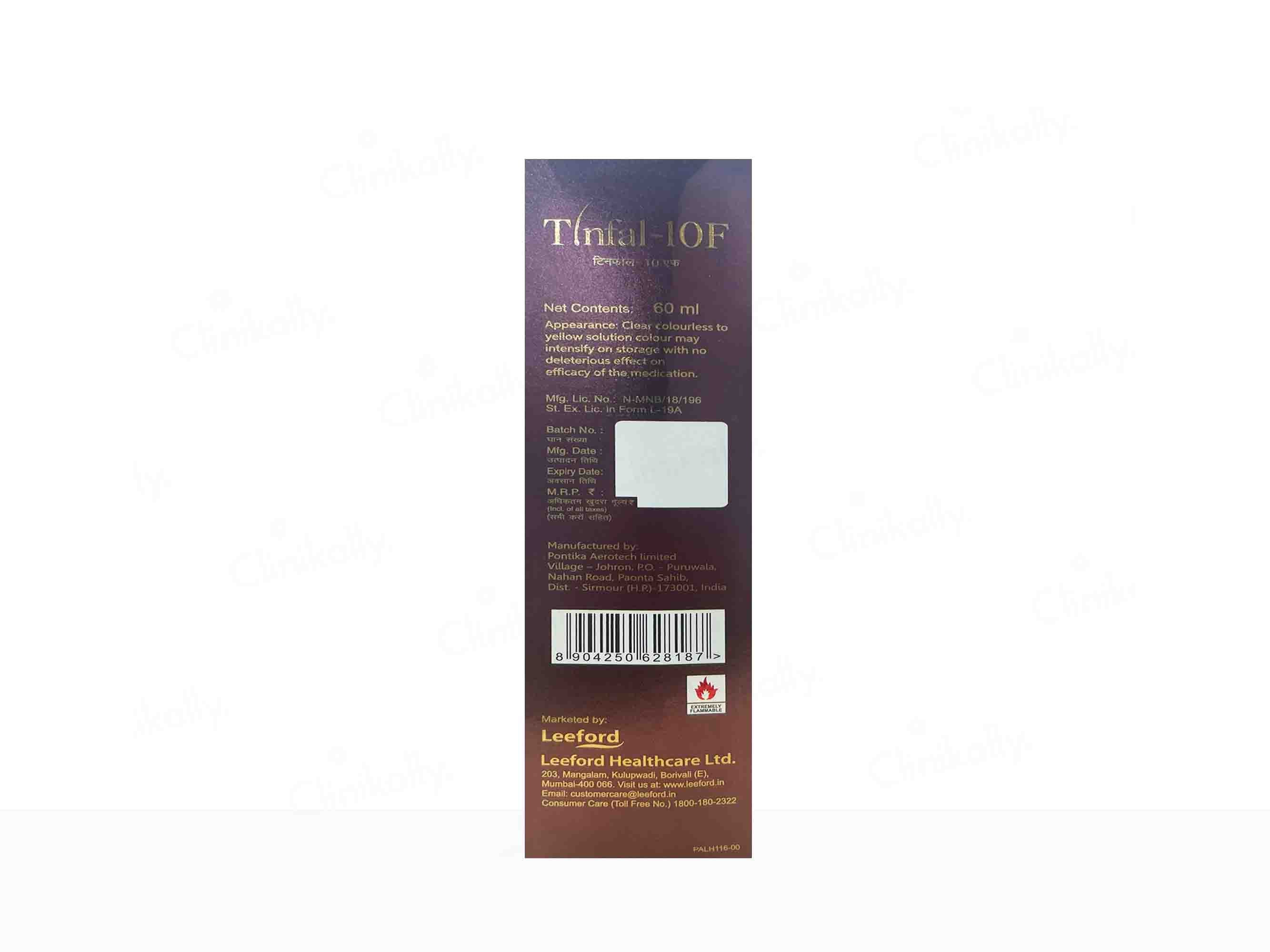 Buy Tinfal-10F Topical Solution Online | Clinikally