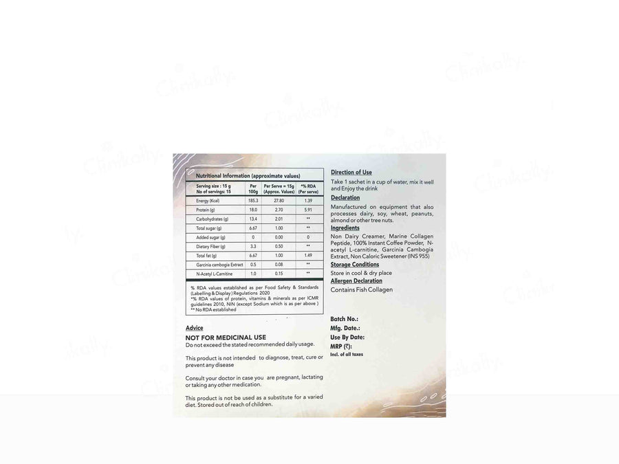 Buy Cosmofix Procoll Slender Marine Collagen - Coffee Flavour Online at ...