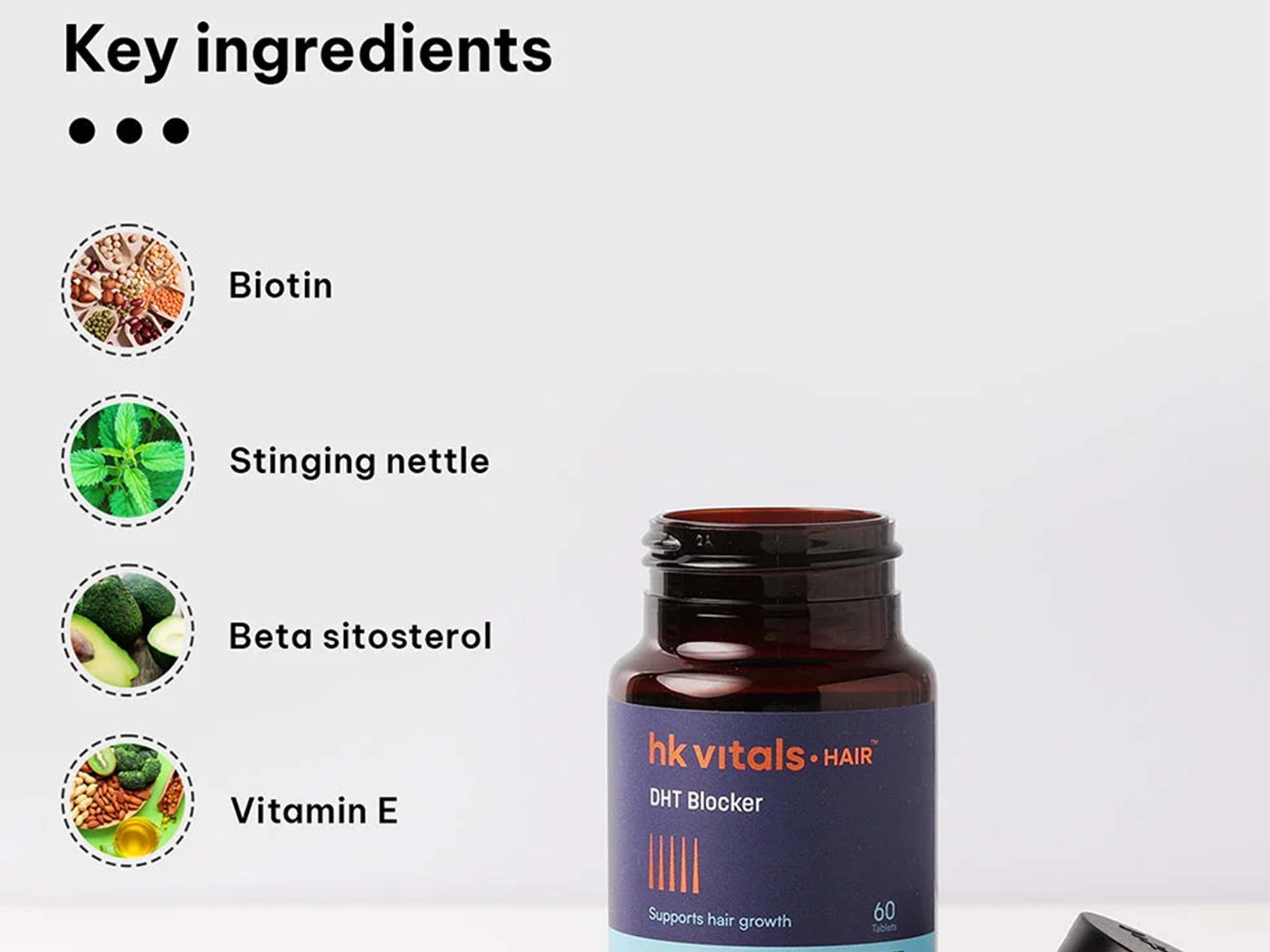 Buy HK Vitals DHT Blocker with Biotin Tablet Online | Clinikally