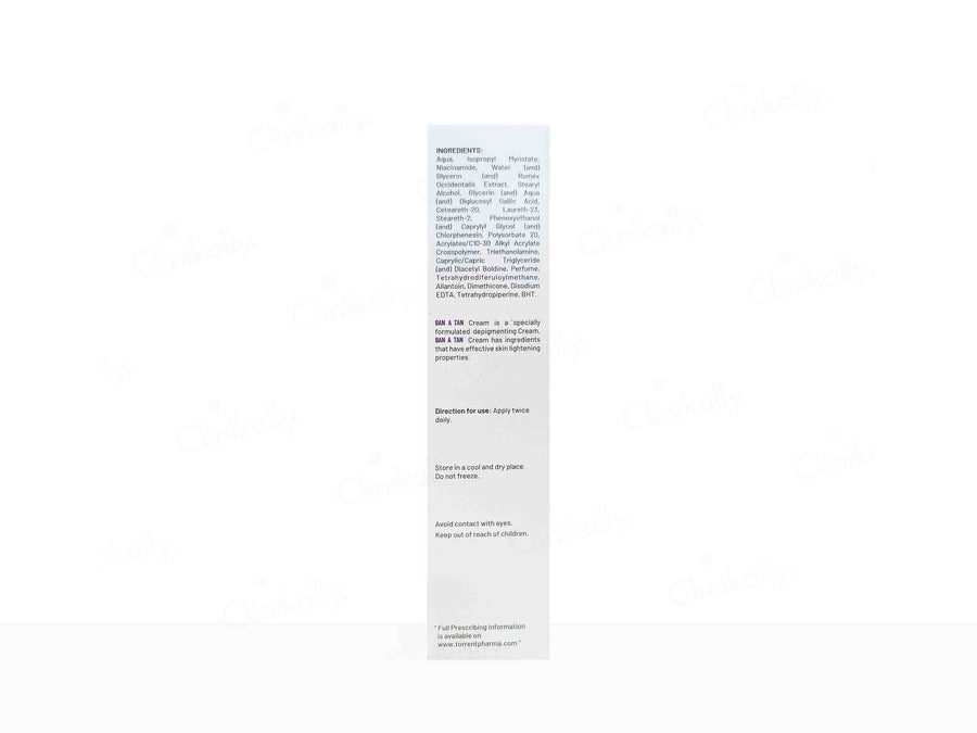 Buy Ban A Tan Depigmenting Cream Online at Best Price | Clinikally