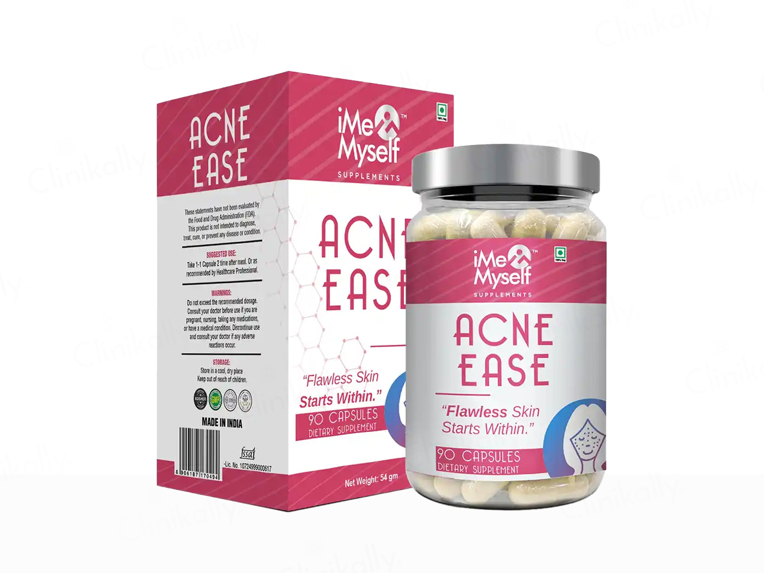 Buy iMeMyself Acne Ease Dietary Supplement Vegetarian Capsule Online at ...