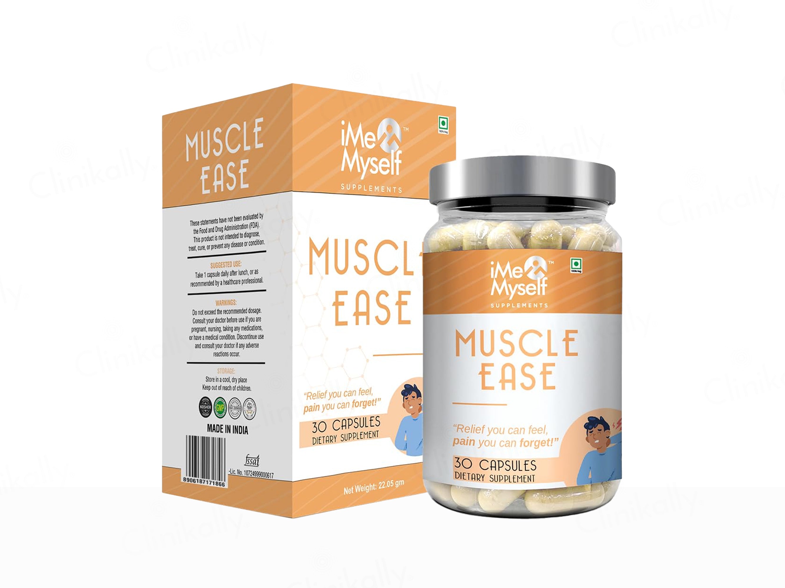 Buy iMeMyself Muscle Ease Dietary Supplement Vegetarian Capsule Online ...
