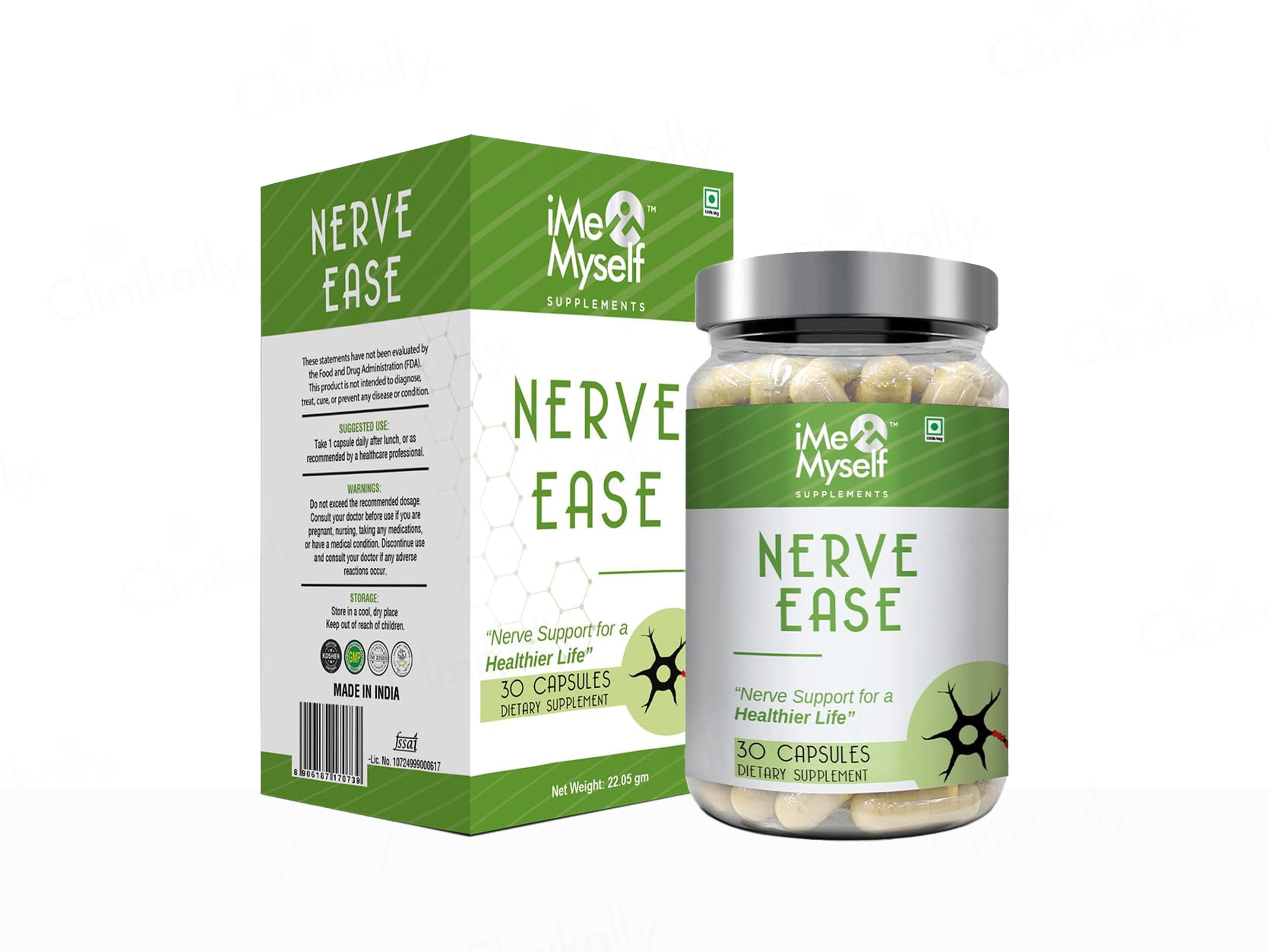 Buy iMeMyself Nerve Ease Dietary Supplement Vegetarian Capsule Online ...
