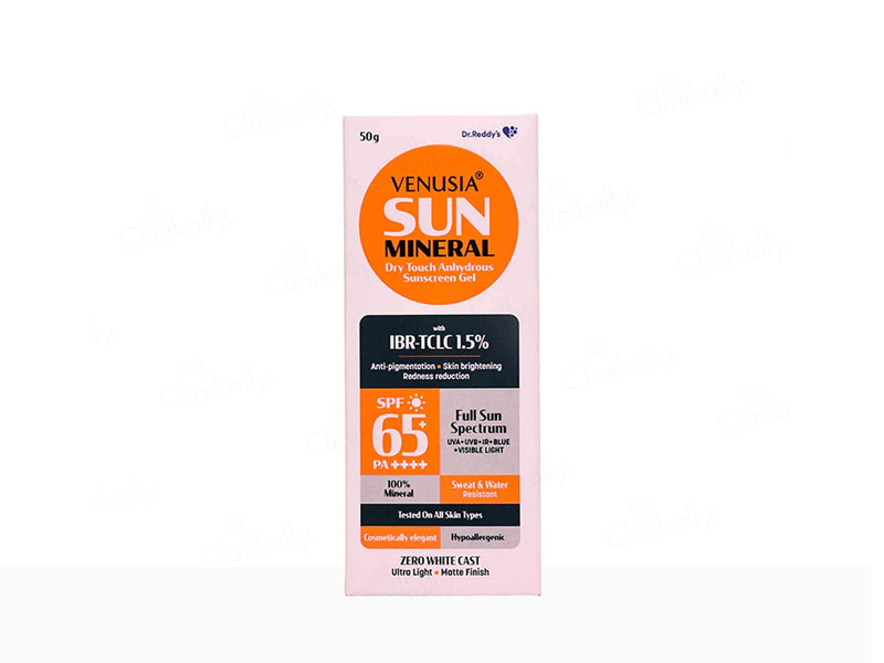 Buy Venusia Sun Mineral Dry Touch Sunscreen Gel SPF 65+ PA++++ Online ...