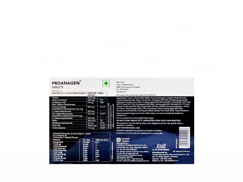 Buy Proanagen Tablet Online at Best Price | Clinikally
