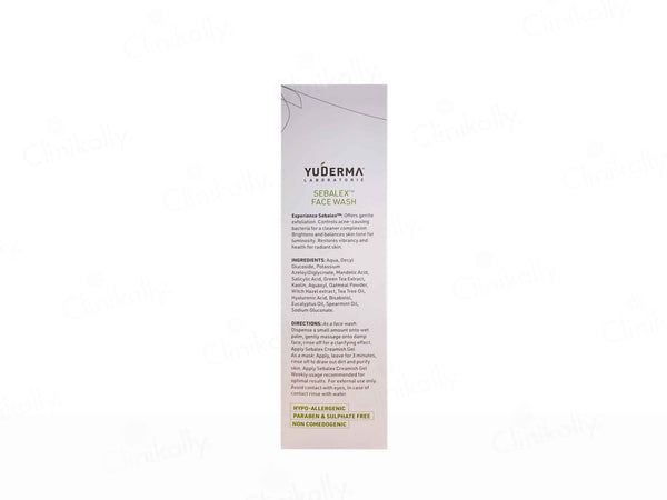 Buy Yuderma Sebalex 2 in 1 Face Wash Online at Best Price | Clinikally