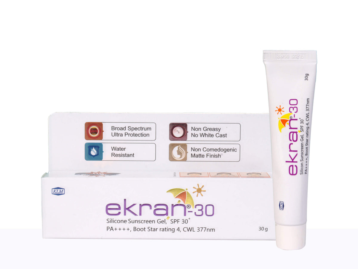 Buy Ekran Silicone Sunscreen Gel SPF 30+/PA++++ Online | Clinikally